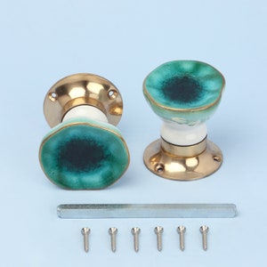 G Decor Sea Blue Rhodes Crackle Glaze Mortice Door Knobs Set for Room Doors - Etsy UK