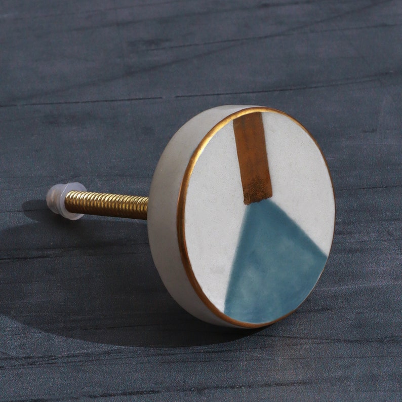 G Decor Handcrafted Ceramic Knobs Geometric and Polka Dot Collection ...