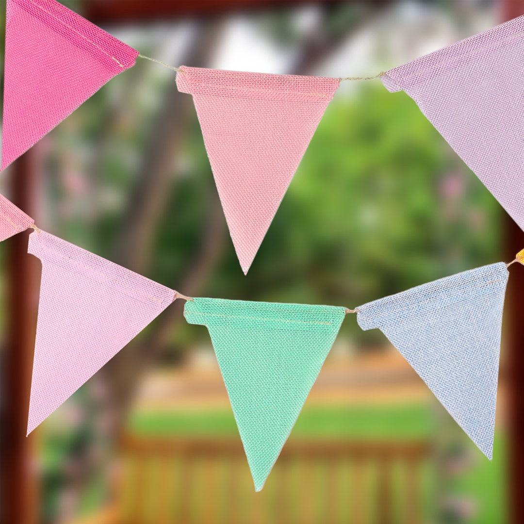 G Decor Colourful Rustic Hessian Bunting - Etsy