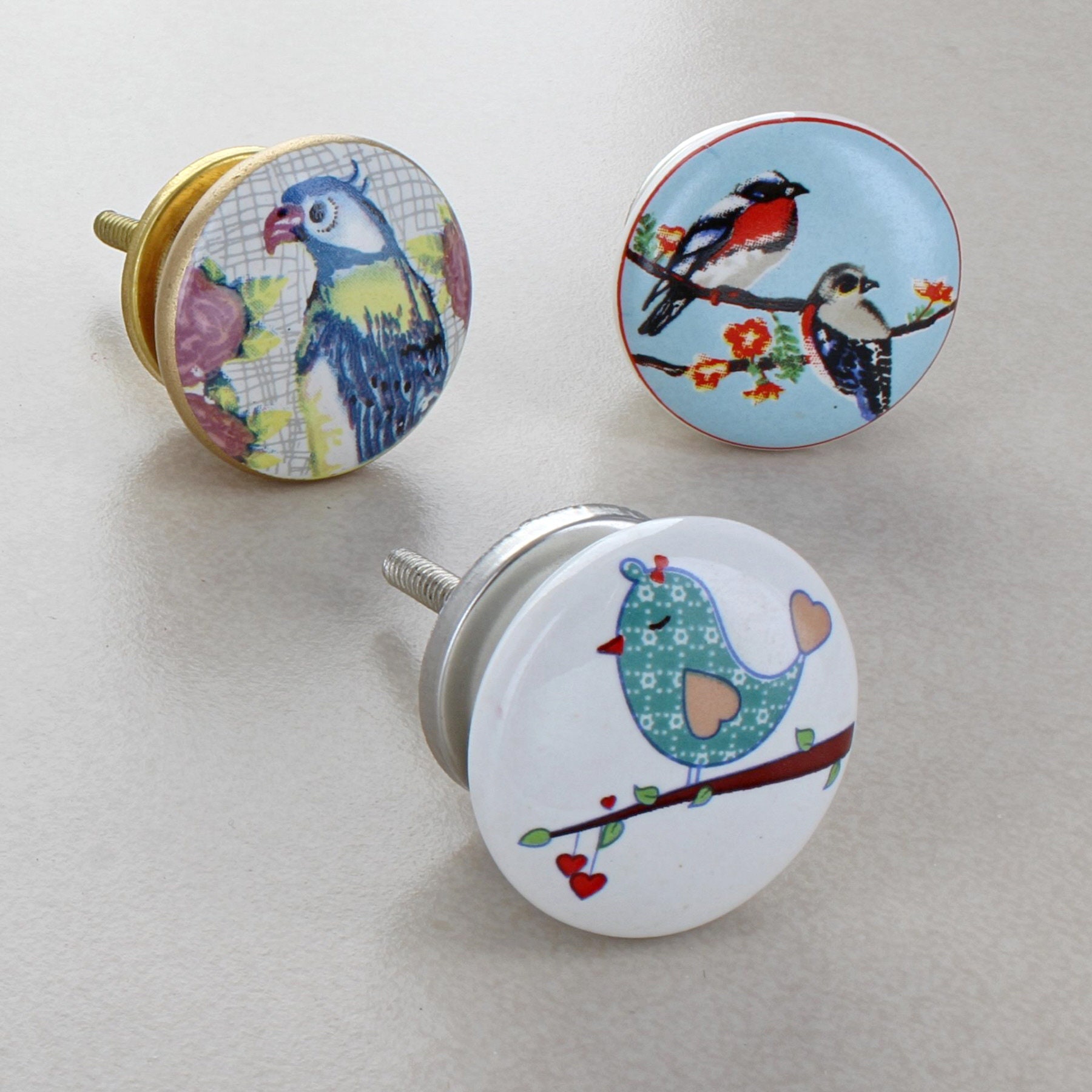 G Decor Birds Ceramic Door Knobs Cupboard Knobs Drawer Knobs - Etsy UK