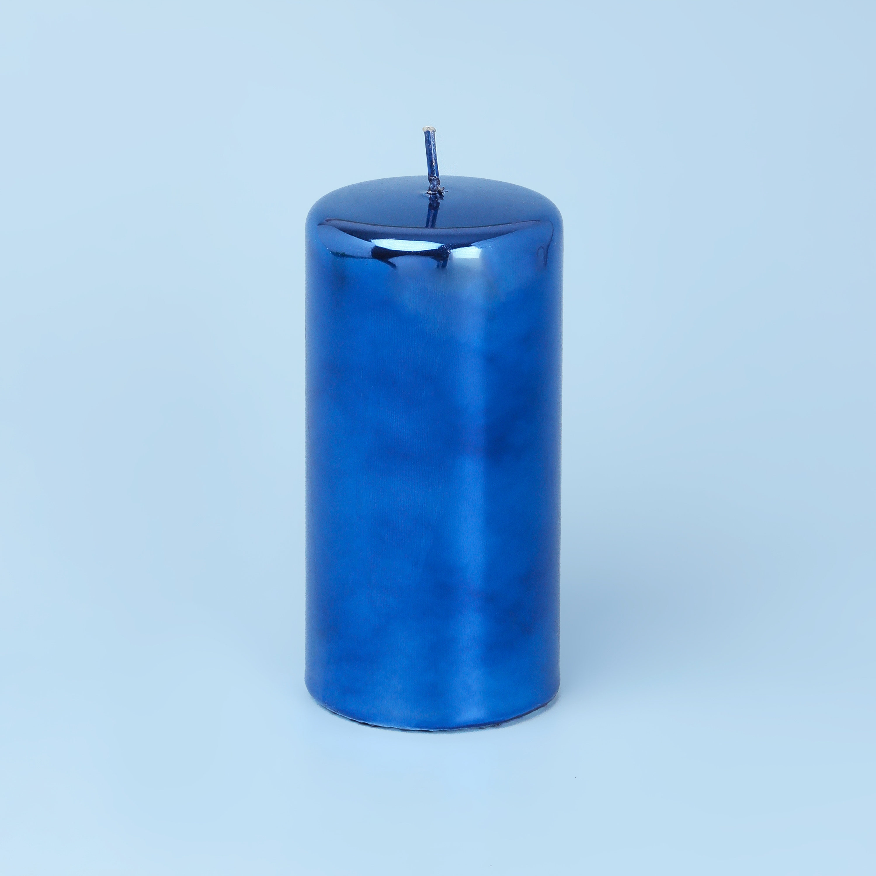 G Decor Blue Glass Effect Candles - Etsy