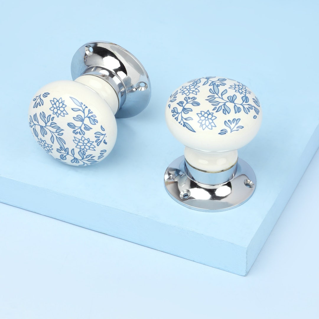 G Decor Royal Blue Mortice Door Knobs Set 1526 - Etsy UK