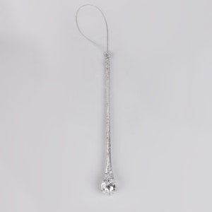 G Decor Set of 6 Mottled Silver Glass Long Droplets - Etsy