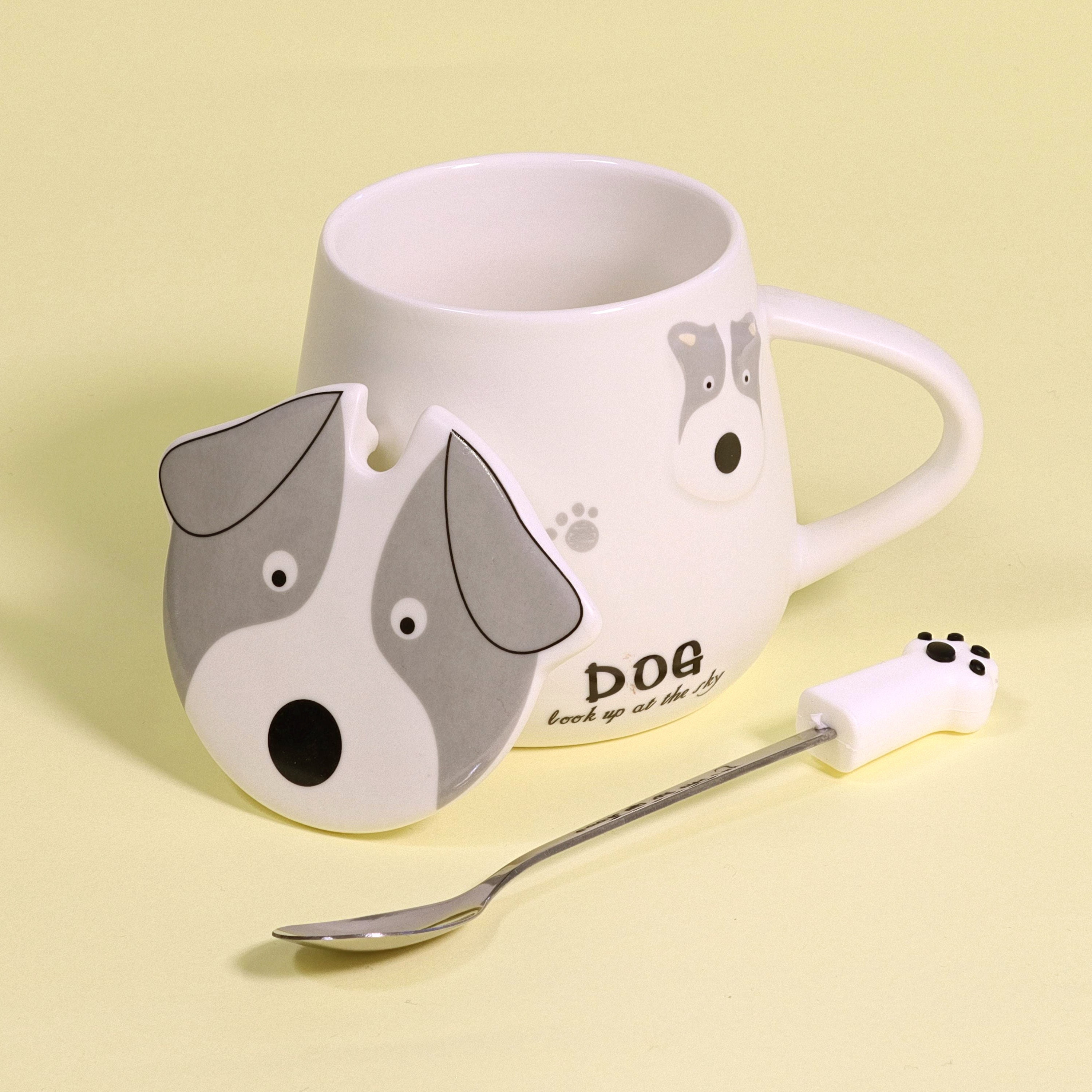 G Decor Dog Ceramic Coffee Tea Mug With Matching Lid - Etsy UK