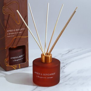 G Decor Amber and Bergamot Scented Reed Diffuser With Gift Box ...