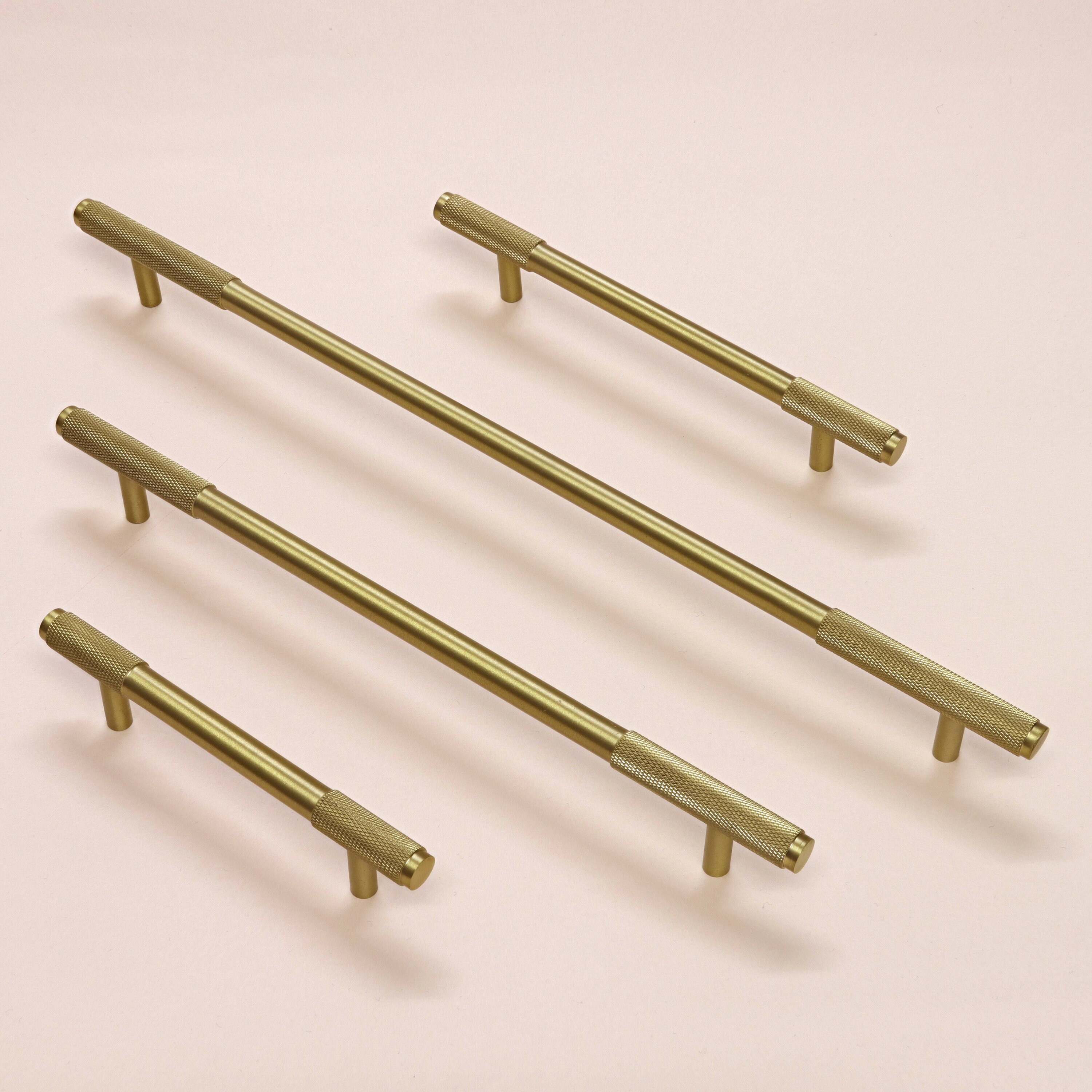 G Decor Matt Solid Brass Knurled T Bar Kitchen Gold Cupboard | Etsy UK