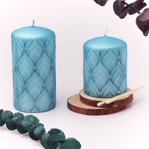 Rhinestone Candle - Etsy