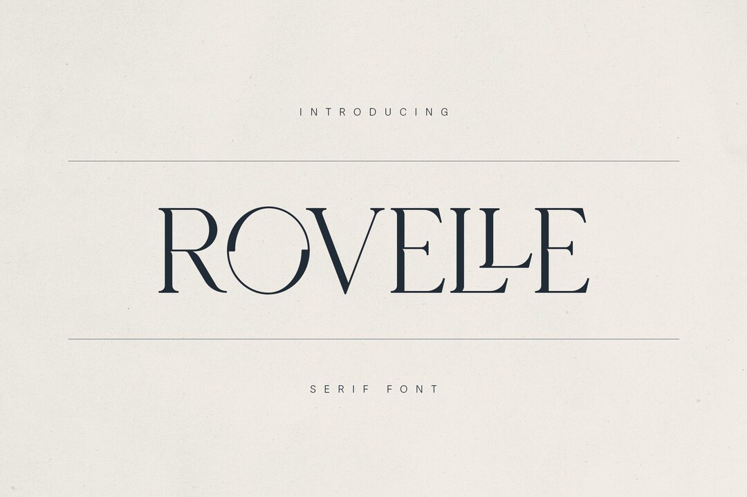 Rovelle Elegant Serif Font High Contrast Sophisticated Typeface With ...