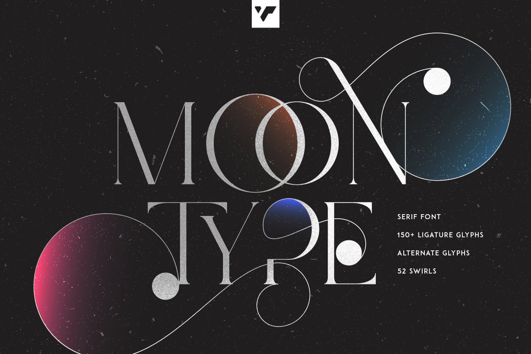 Moon Type Creative Logo Font - Etsy