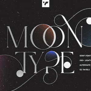 Moon Type Creative Logo Font - Etsy