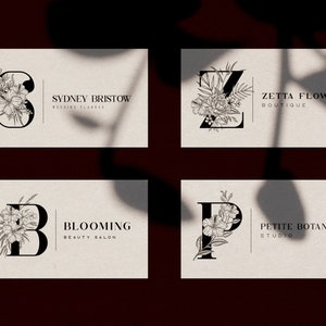 Sylvan Floral Logos - Fonts Included - Etsy