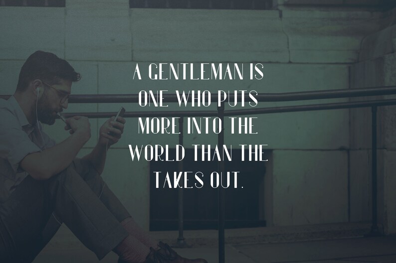 Gentleman Display Font, Elegant Logo Templates - Etsy