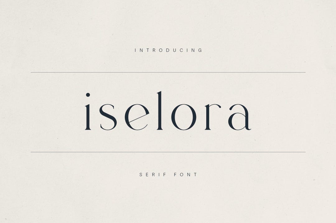 Iselora Serif – Luxury High Contrast Typeface With Artistic Curves ...