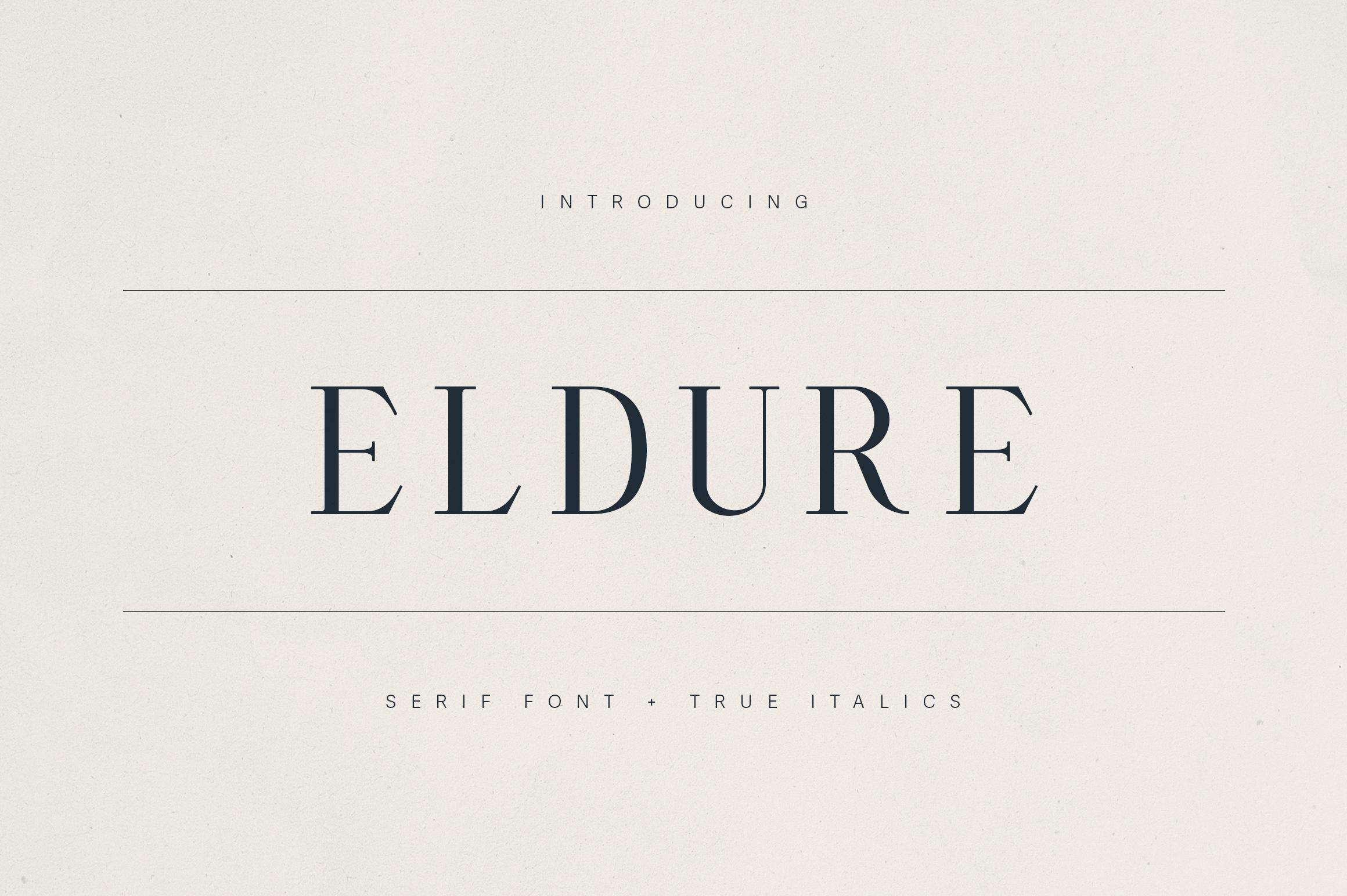 Eldure Timeless Serif Font Elegant High Contrast Typeface With Italics ...