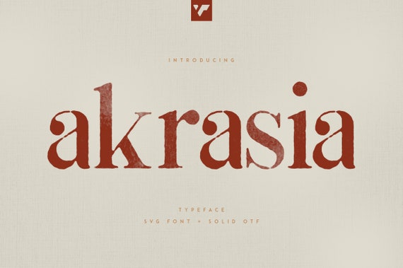 Akrasia Typeface SVG Solid Fonts | Etsy
