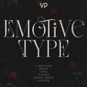 Emotive Type - Creative Font Duo, Elegant Font, Wedding Font, Logo Font ...