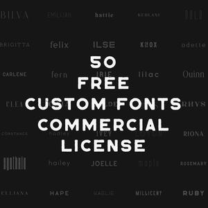 50 Free Custom Fonts Bundle – Commercial License Included, Instant ...