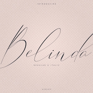 Belinda Script - Regular and Italic - Etsy