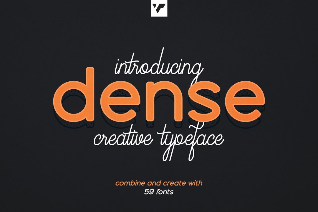 Dense Creative Typeface - 59 Fonts - Etsy