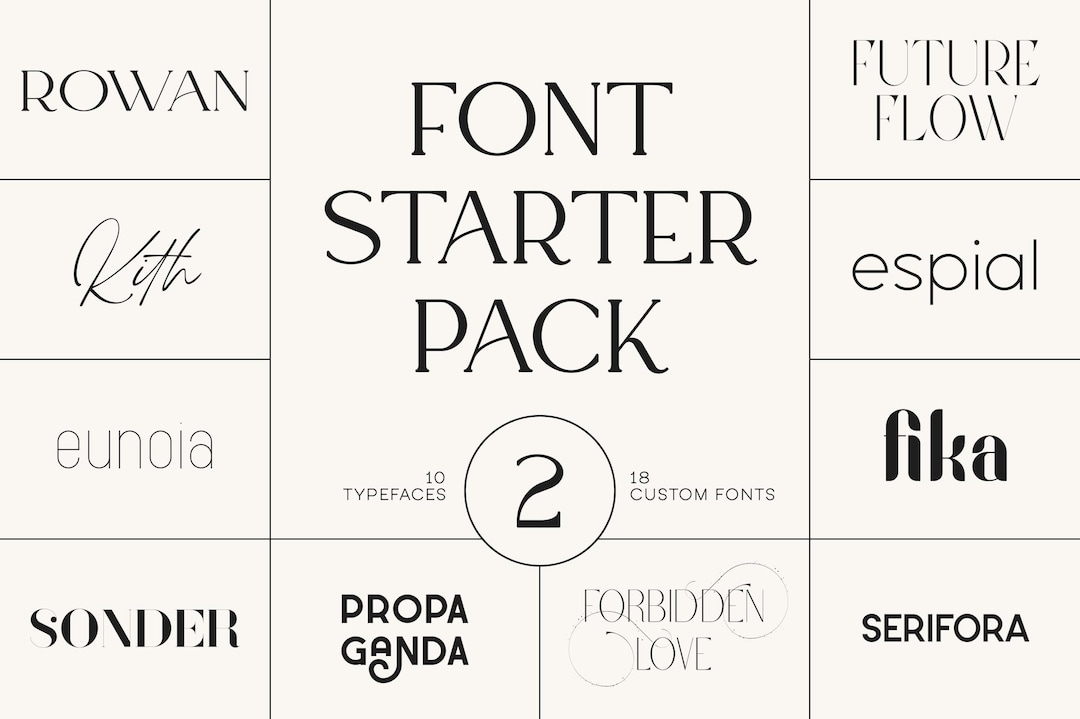 Font Starter Pack 2 - Procreate Fonts, Canva Fonts, Branding Font ...