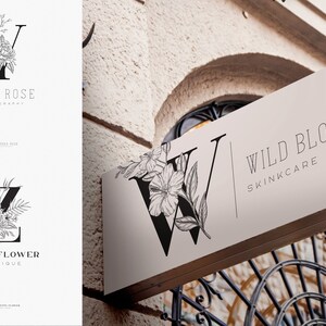 Sylvan Floral Logos - Fonts Included - Etsy