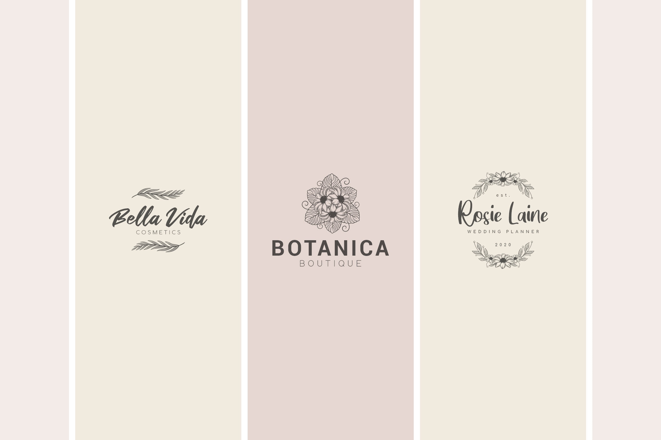 12 Floral Logo Templates Ai & PS | Etsy