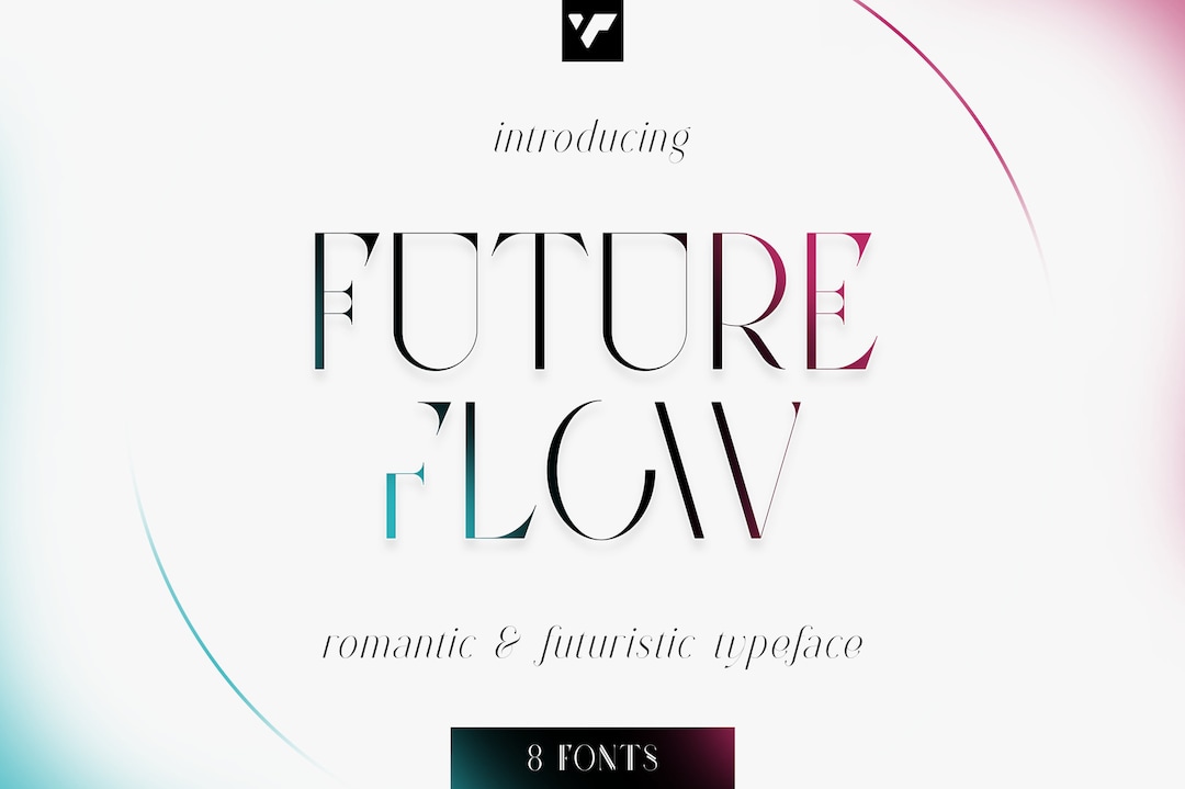 Future Flow Typeface - 8 Fonts - Etsy