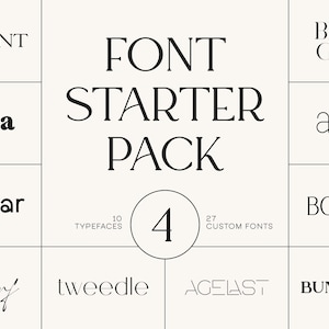 Font Starter Pack 4 - Procreate Fonts, Canva Fonts, Branding Font ...