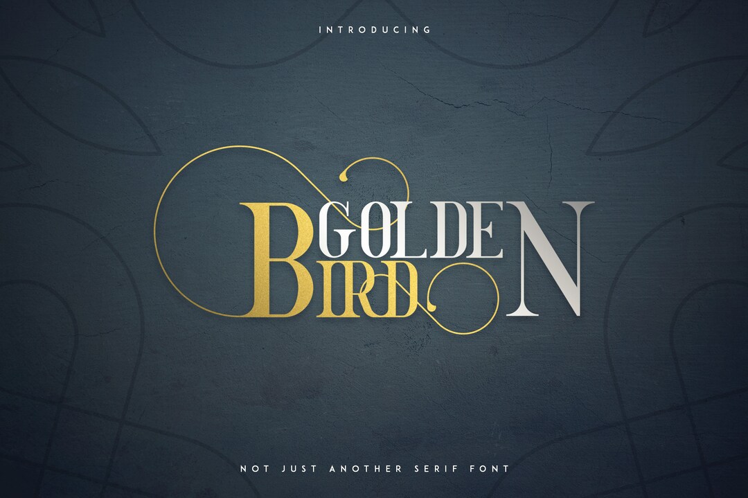 Golden Bird Serif Font + Cool Extras - Etsy