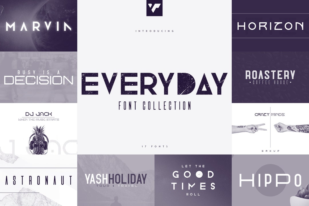 Everyday Font Collection - 17 Fonts - Etsy