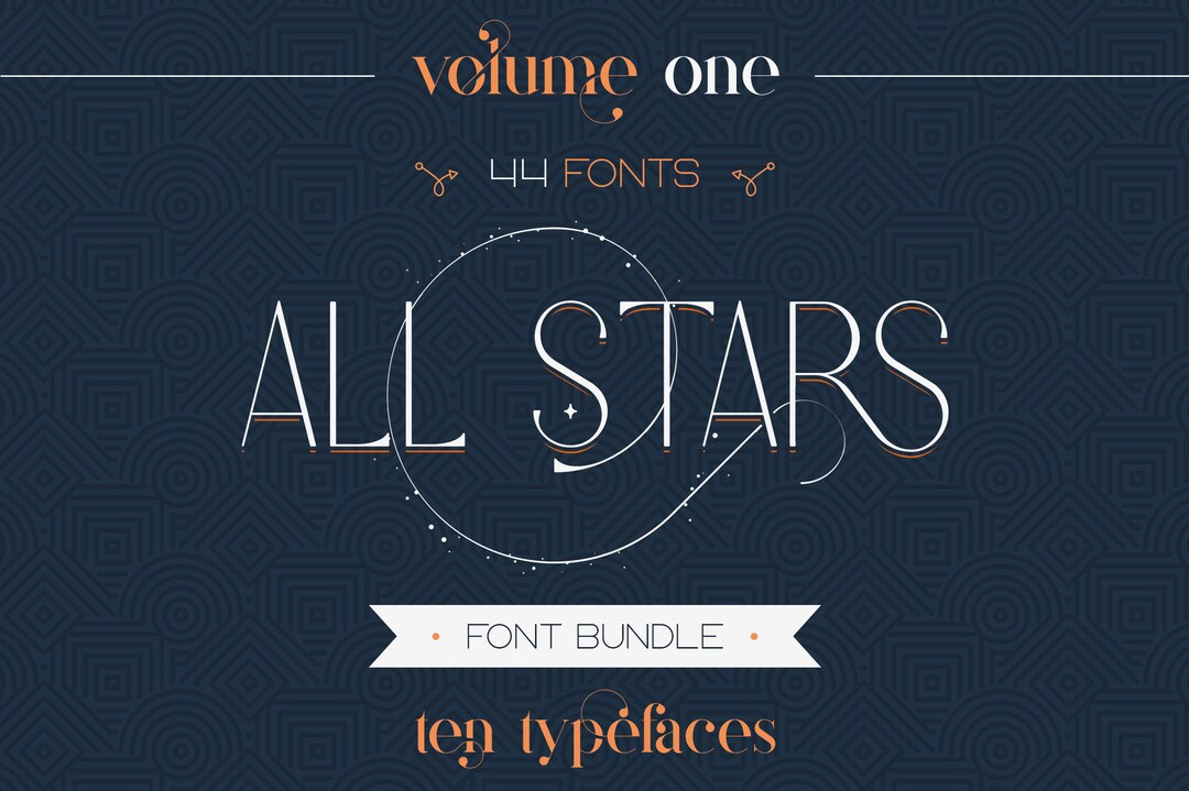 All Stars Bundle 44 Fonts Vol.1 - Etsy