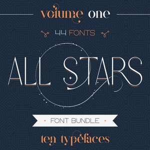 All Stars Bundle 44 Fonts - Vol.1 - Etsy