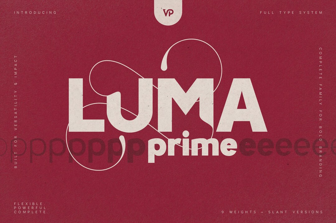 Luma Prime Modern Sans Serif Typeface • 9 Weights, Italics (instant ...