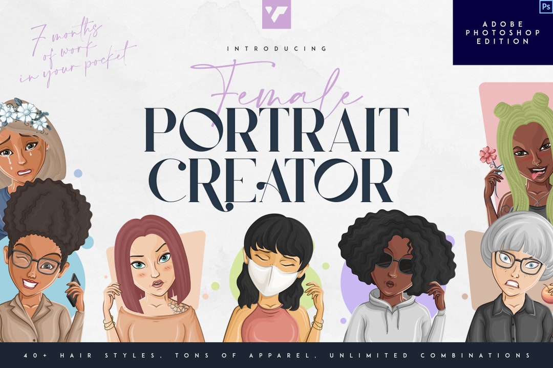 Female Portrait Creator - PS Edition - Etsy