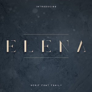 Elena Luxe Serif Font - Etsy
