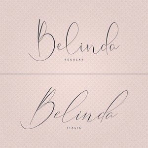 Belinda Script Font Elegant Handwritten Typeface With Regular and ...