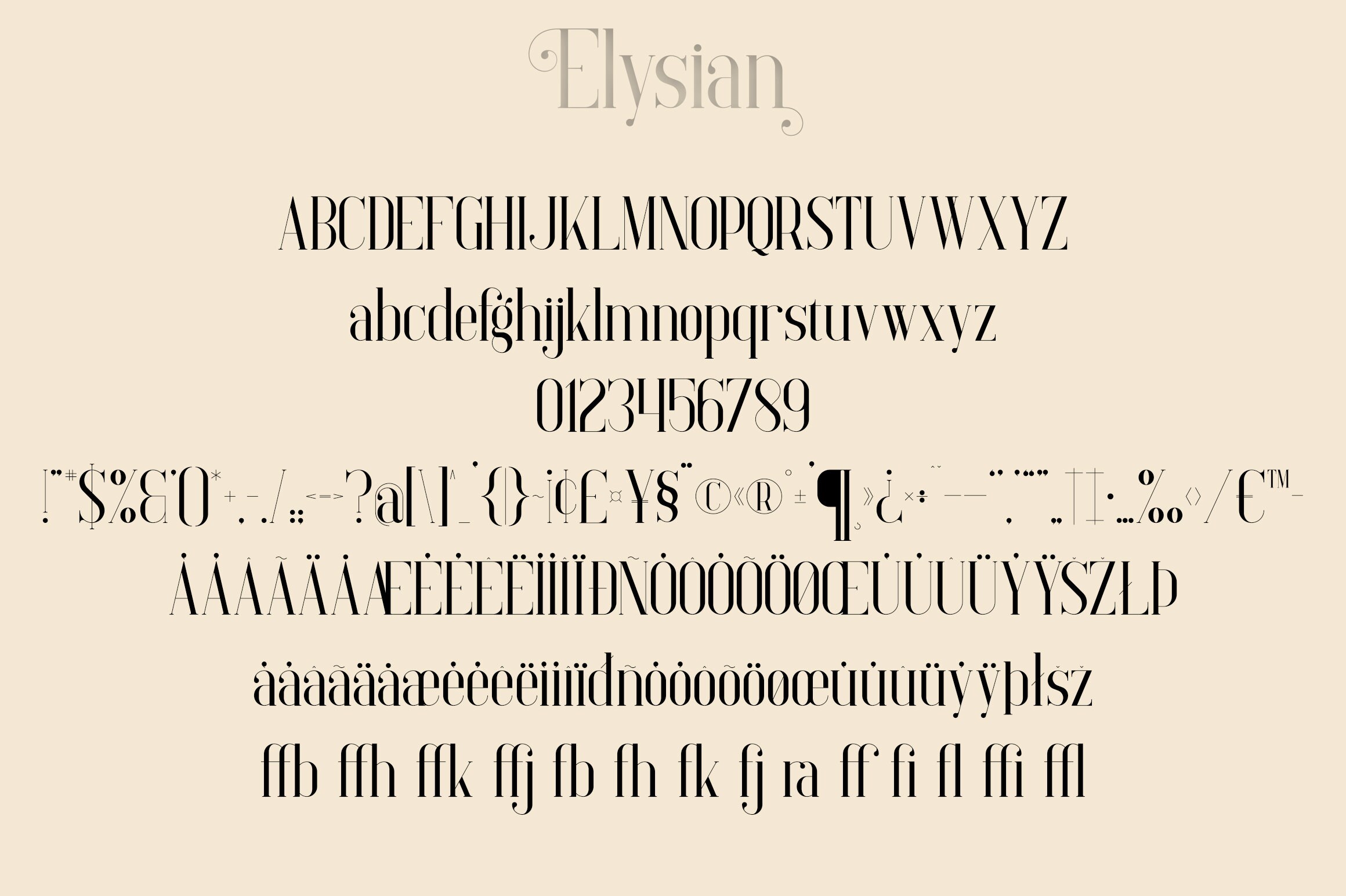 Elysian Serif Font - Etsy
