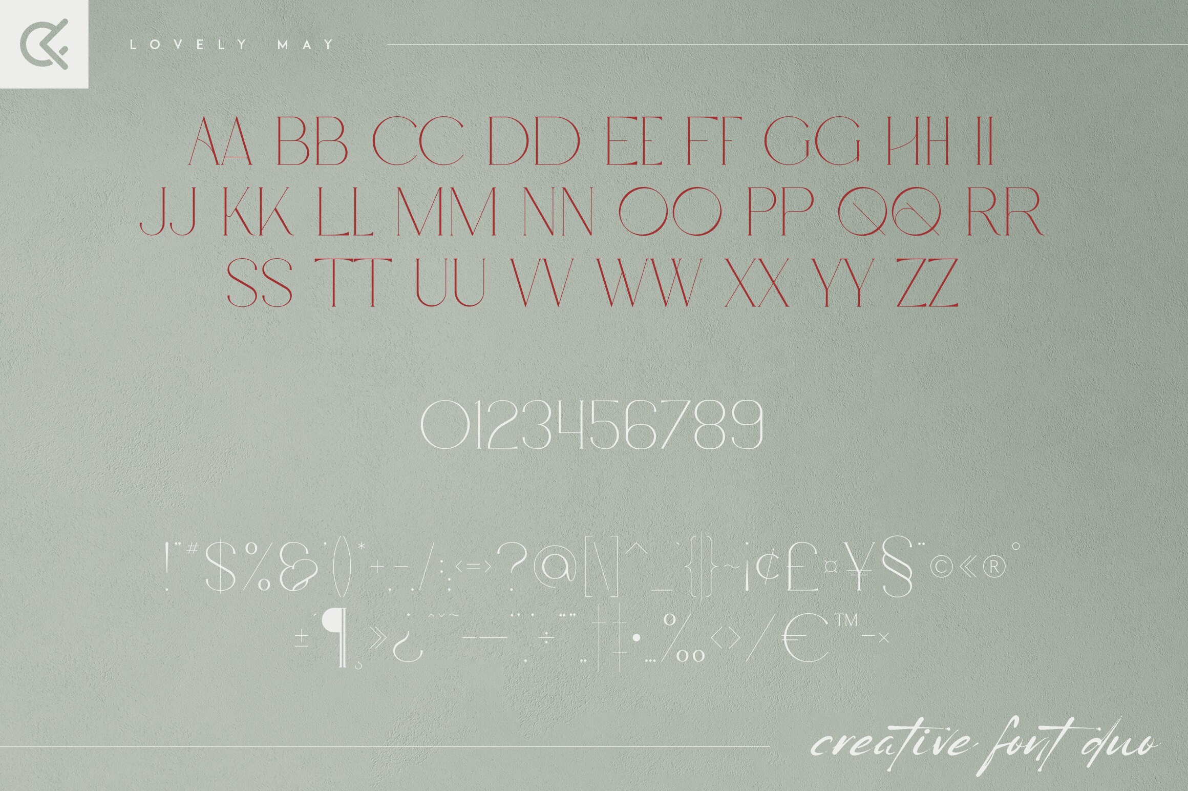 Lovely May Font Duo: Elegant Serif and Script (SVG Style) - Etsy