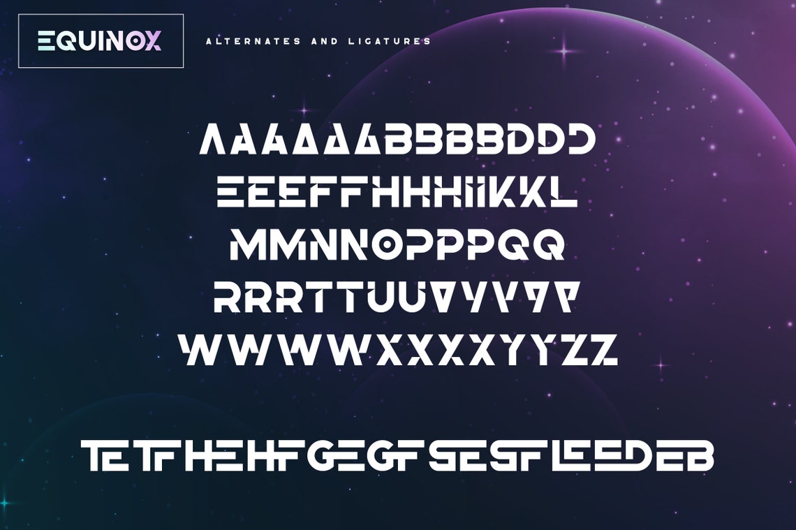 Equinox Logo Font - Etsy