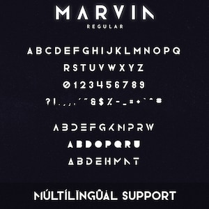 Marvin - 3 Font Styles - Etsy