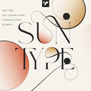 Sun Type Creative Logo Font - Etsy