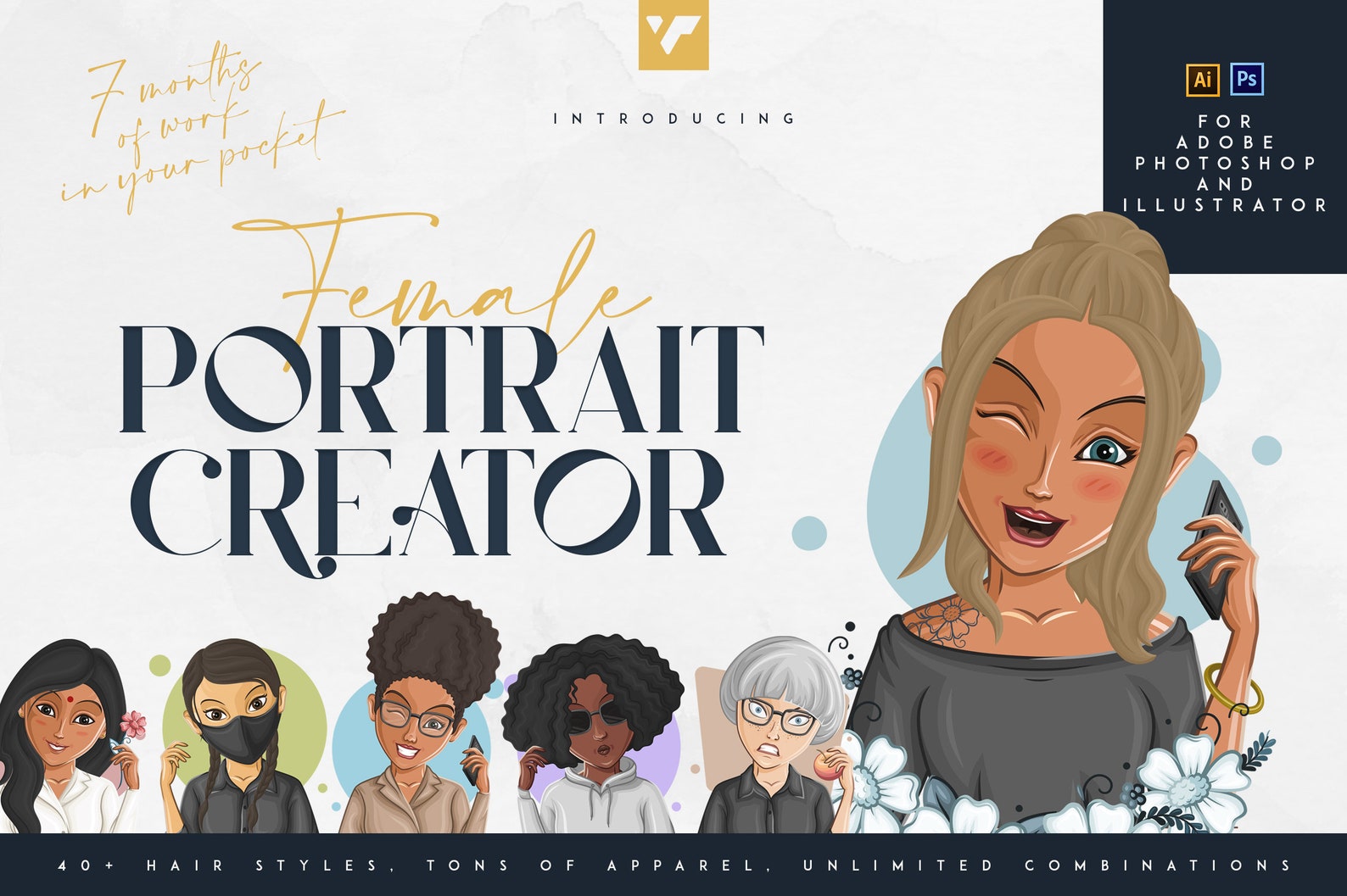 Female Portrait Creator Ai and PS - Etsy