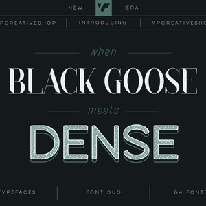 When Blackgoose Meets Dense 64 Fonts - Etsy