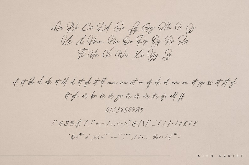 Kith Handmade Script - Etsy