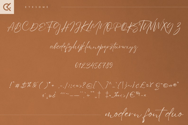 Eyesome Modern Font Duo – Elegant Organic Script + Sans, Multilingual ...