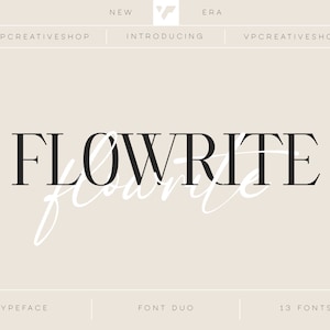 Flowrite - Modern Font Duo, 13 Fonts, Logo Font, Wedding Font, Elegant Font, Handwritten Font ...