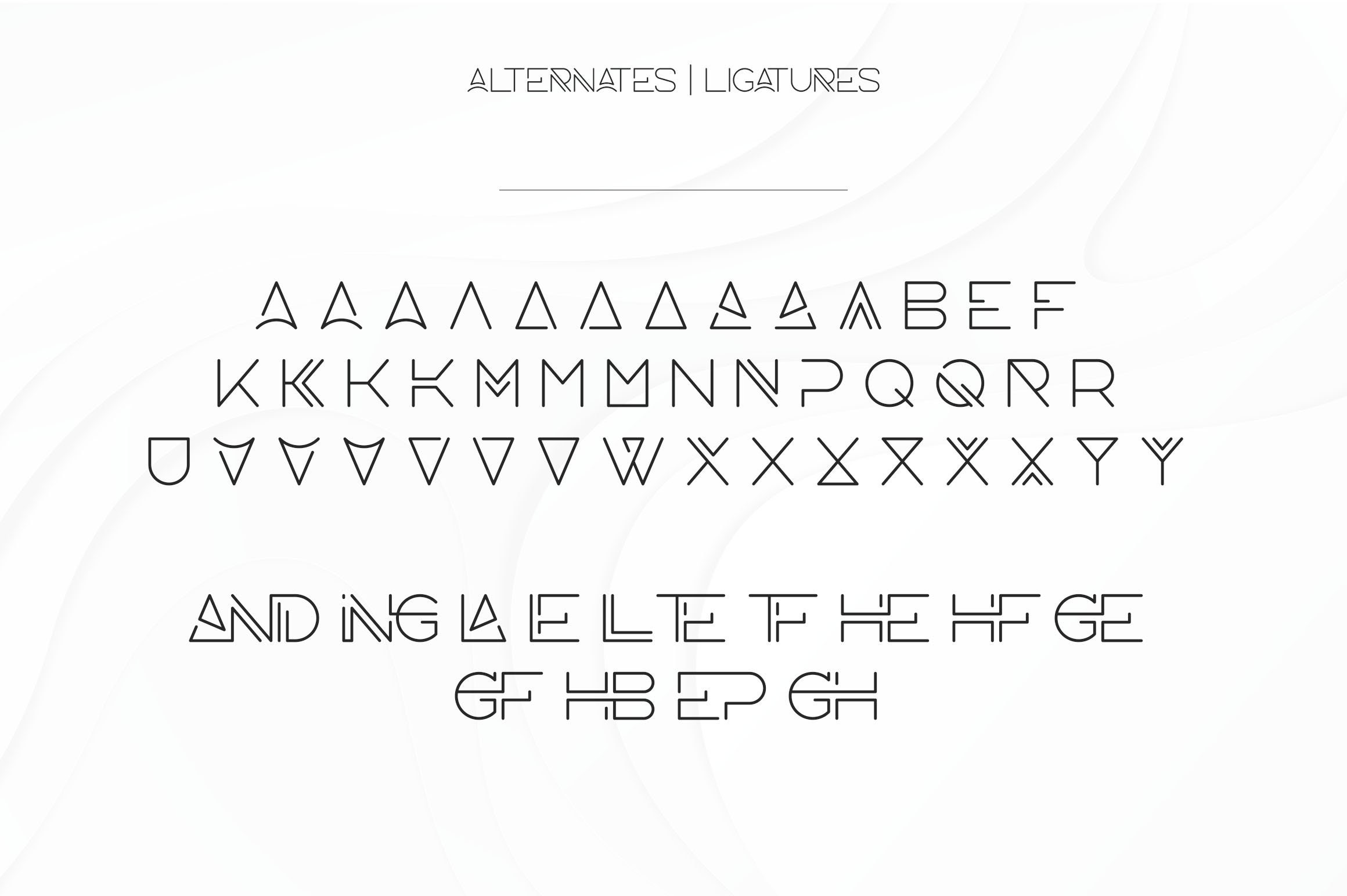 Inertia Logo Typeface – Futuristic Sans With 5 Weights, Alternate ...