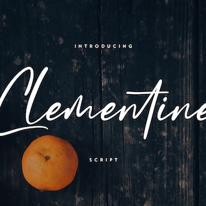 Clementine Script - Downloadable - Etsy