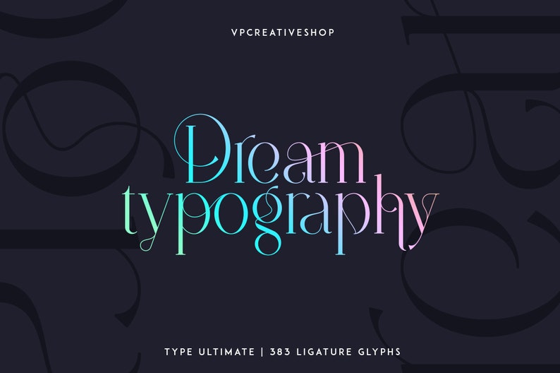 Dream Type Font Bundle – Creative Ligature Fonts - Etsy