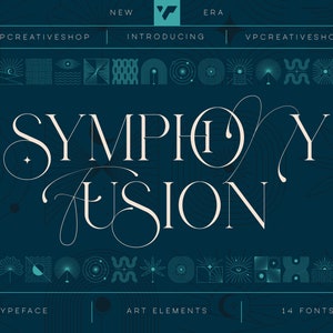 Symphony Fusion Creative Typeface – Elegant Serif & Sans Combo With 87 ...